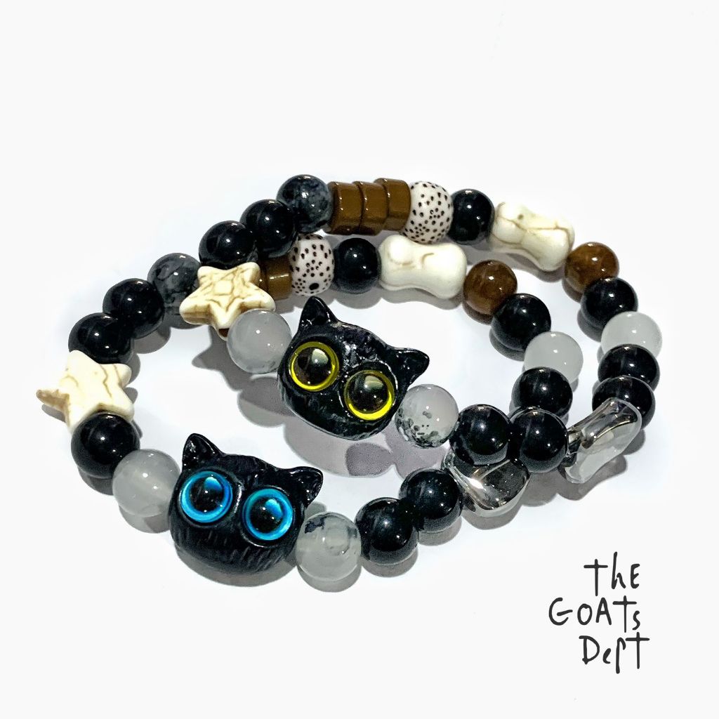 Jual The Goats Dept - Yellow Blue Eye Cat Beads Bracelet Original ...