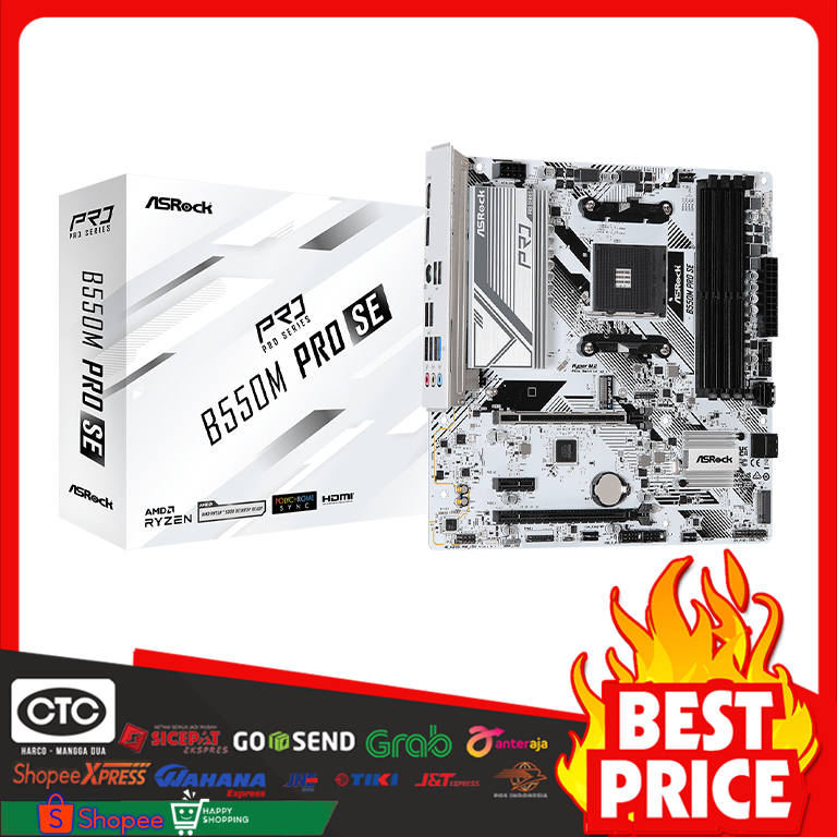 Jual Motherboard ASRock B550M PRO SE (Socket AM4) | Shopee Indonesia