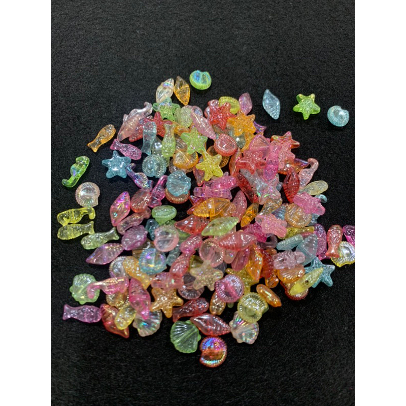 Jual Manik Kerang Mix Biota Laut Bening AB Transparan/ Manik Binatang ...