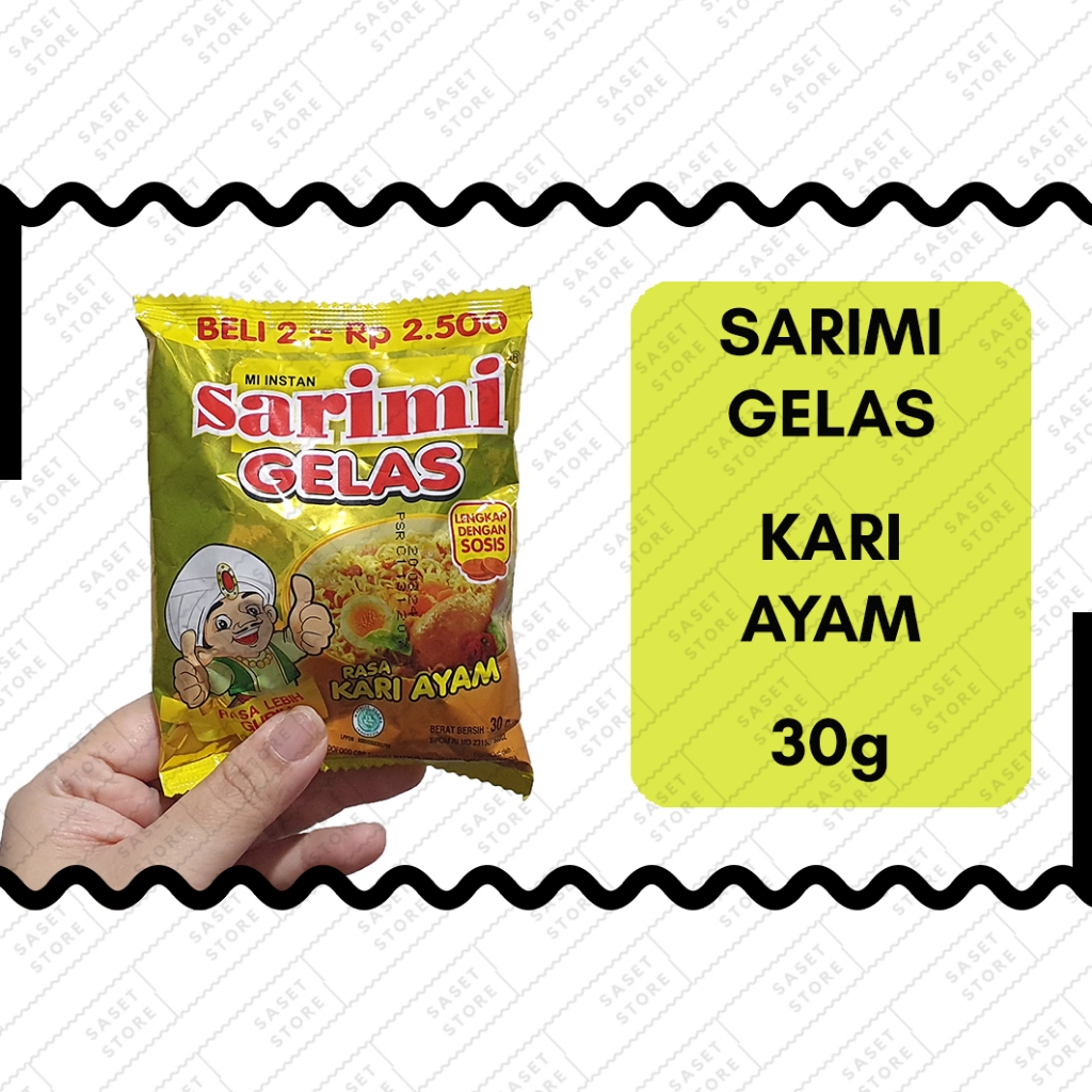 Jual Sarimi Gelas Kari Ayam 30g Sachet Mi Instan | Shopee Indonesia
