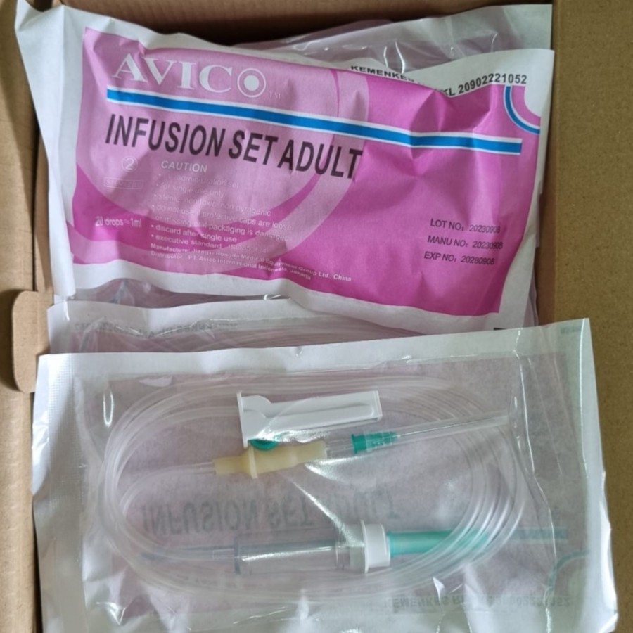 Jual Infuset Dewasa AVICO. Infusion Set Adult AVICO. Selang Infus Dewasa. | Shopee Indonesia