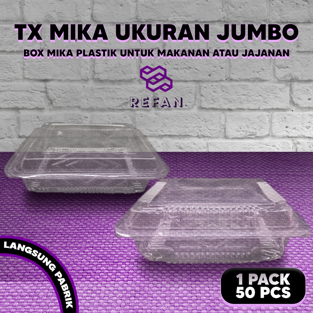 Jual Mika Plastik Kue Ukuran Jumbo / Mika Kotak Makanan Besar / Box ...