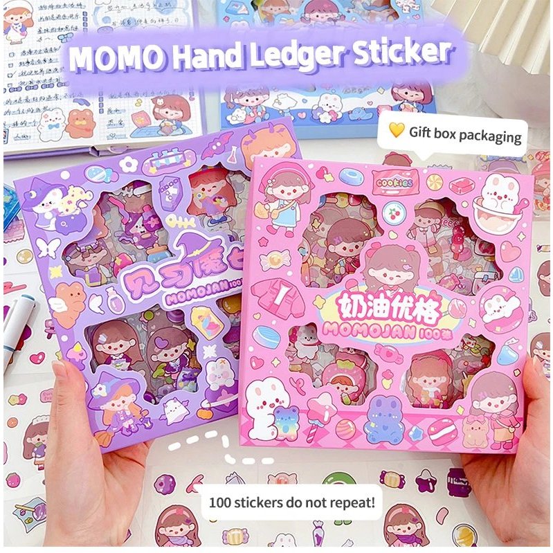 Jual Stiker Momo Original ISI 100 Sheets Box Exclusive Free Bubble DIY ...