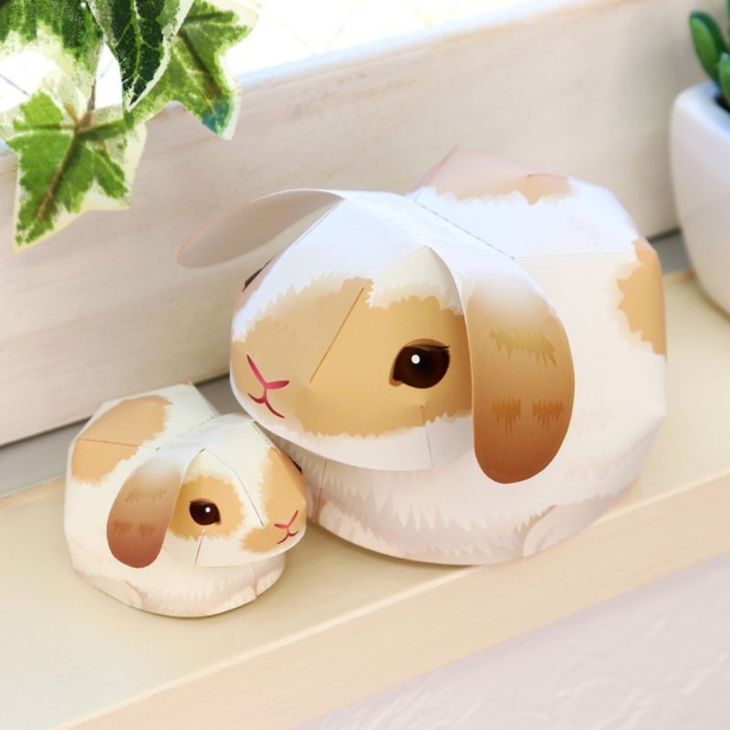 Jual DIY Papercraft Kelinci Fluffy Miniatur Hewan | Shopee Indonesia