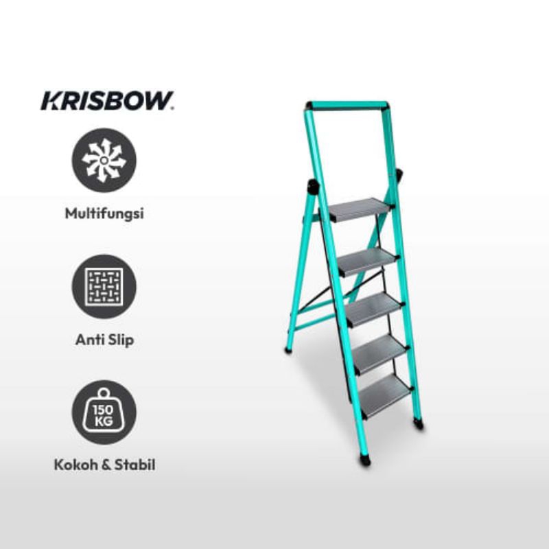 Jual Tangga Lipat Dengan Extent Pole 5 Step 1.6mtr - Krisbow | Shopee ...