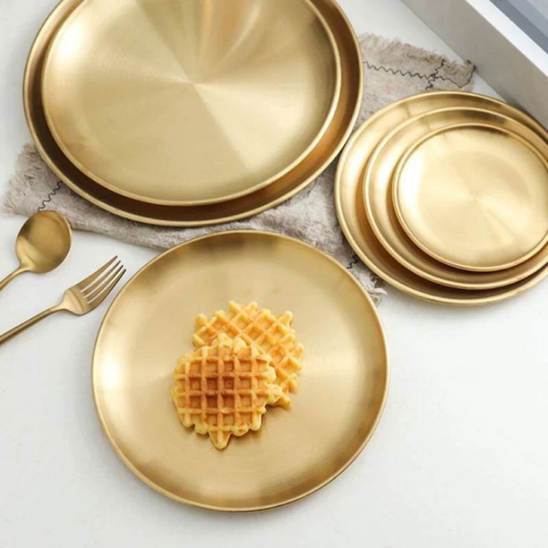Jual PIRING STAINLAESS STEEL/PIRING GOLD/NAMPAN | Shopee Indonesia