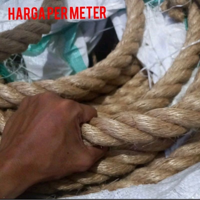 Jual 1 Meter Tali Tambang Ukuran 30mm Harga Per Meter Manila Goni Kapal ...