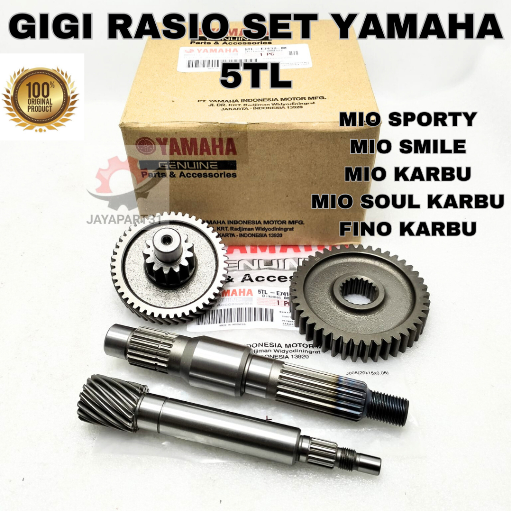 Jual GIGI GEAR RASIO SET KOMPLET YAMAHA 5TL ORIGINAL 100% MIO KARBU ...