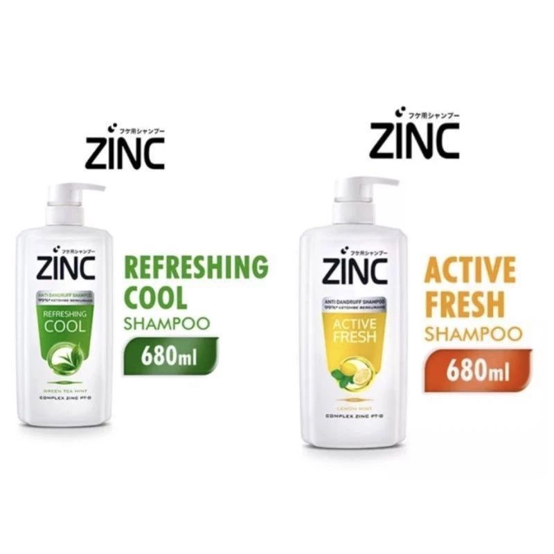 Jual Zinc Shampoo 680ml Refreshing Cool Active Fresh | Shopee Indonesia