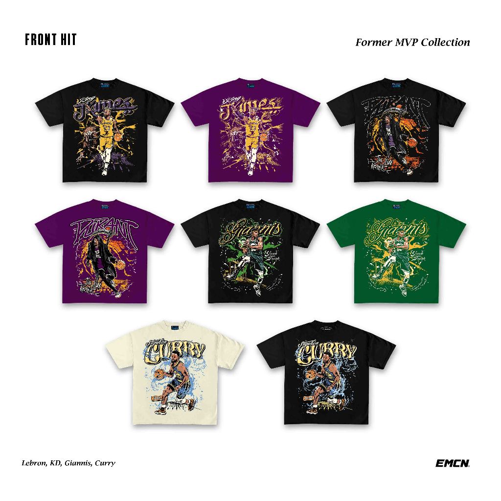 Jual EMCN Oversized Tee Former MVP Lebron James Kevin Durant Stephen ...