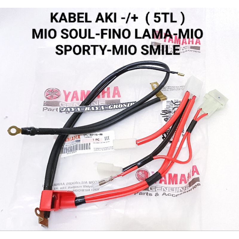 Jual KABEL AKI 5TL ( MERAH + HITAM ) MIO SMILE MIO SPORTY FINO LAMA MIO ...