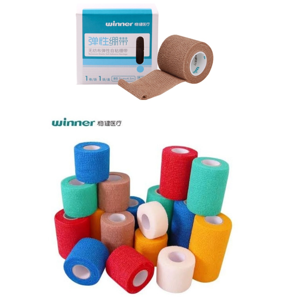 Jual Winner Cohesive Bandage Plester Pembalut Elastis Elastomull ...