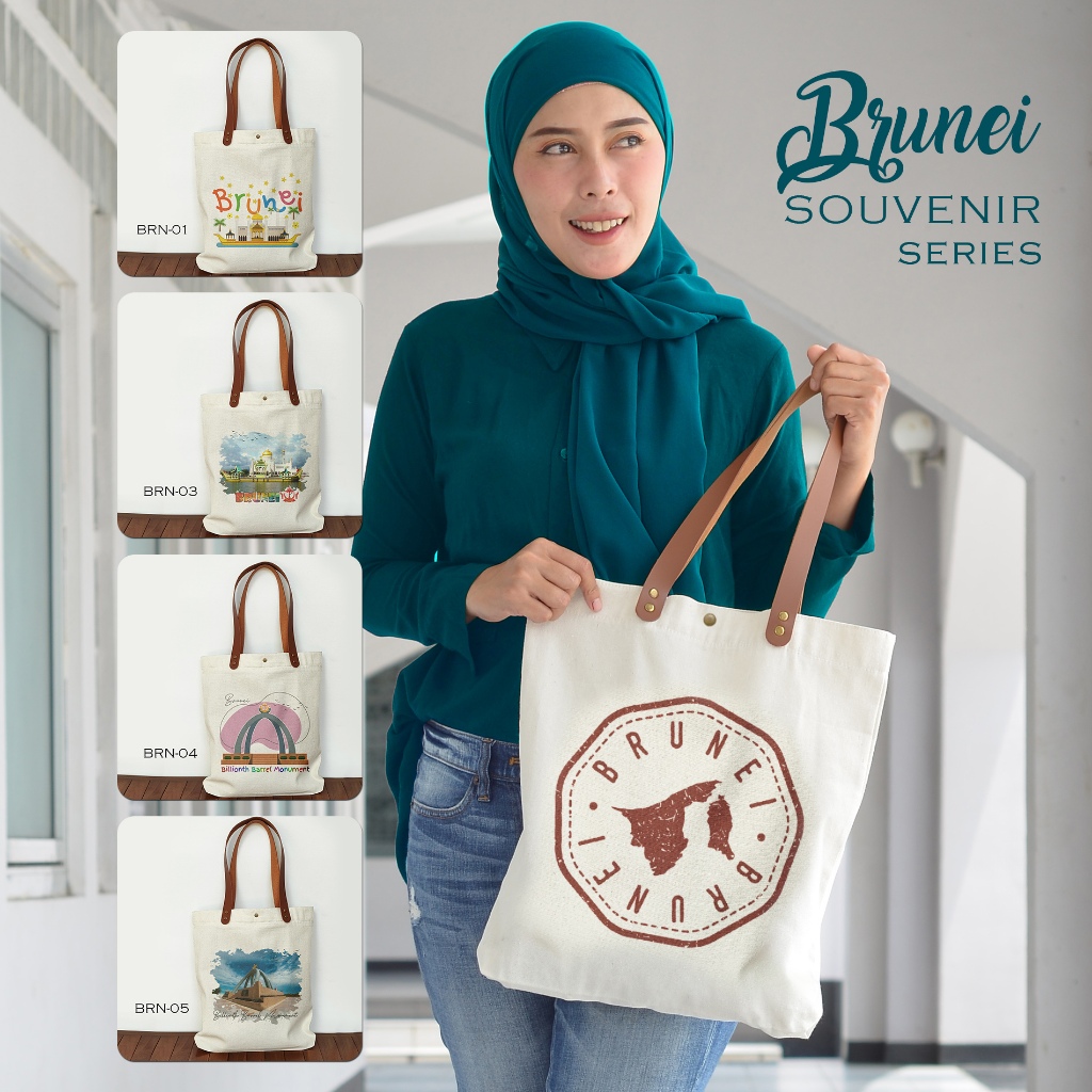 Jual Totebag oleh oleh Brunei Tas Canvas Souvenir Brunei | Shopee Indonesia