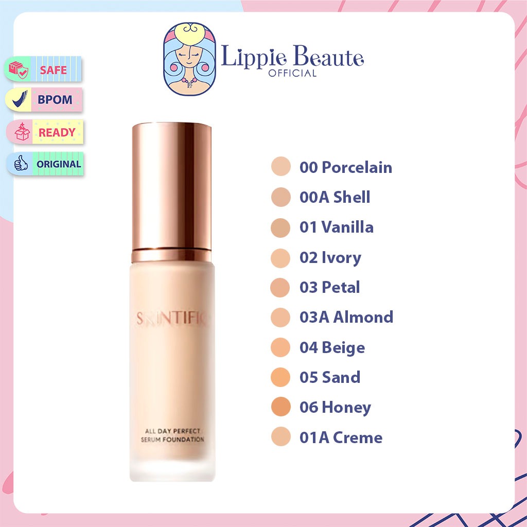 Jual SKINTIFIC - All Day Perfect Serum Foundation Full Coverage 25ml ...