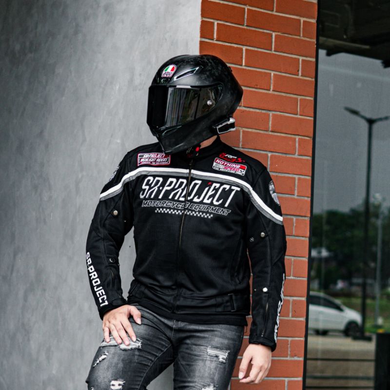 Jual Jaket Mesh SR-PROJECT Highlight riders Black-Grey | Shopee Indonesia