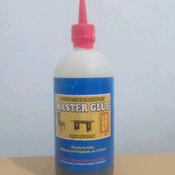 Jual Lem Kayu PU Masterglue 450gr–Botol Kecil (Perekat Kayu Basah ...
