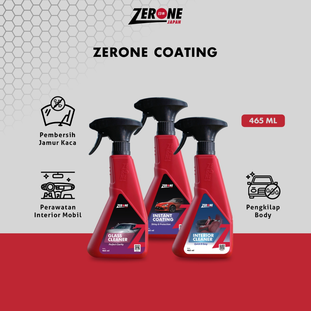 Jual Zerone Paket Perfect Detailing Coating Pengkilap Body Kaca Mobil ...