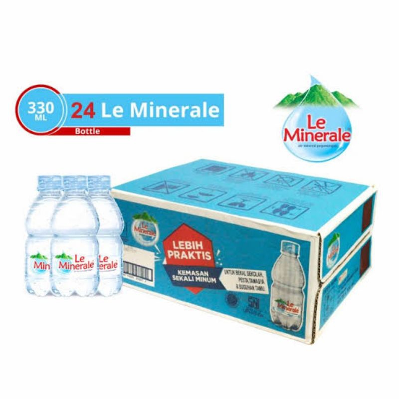 Jual LE MINERALE BOTOL 330 ml 1 DUS isi 24 botol | Shopee Indonesia