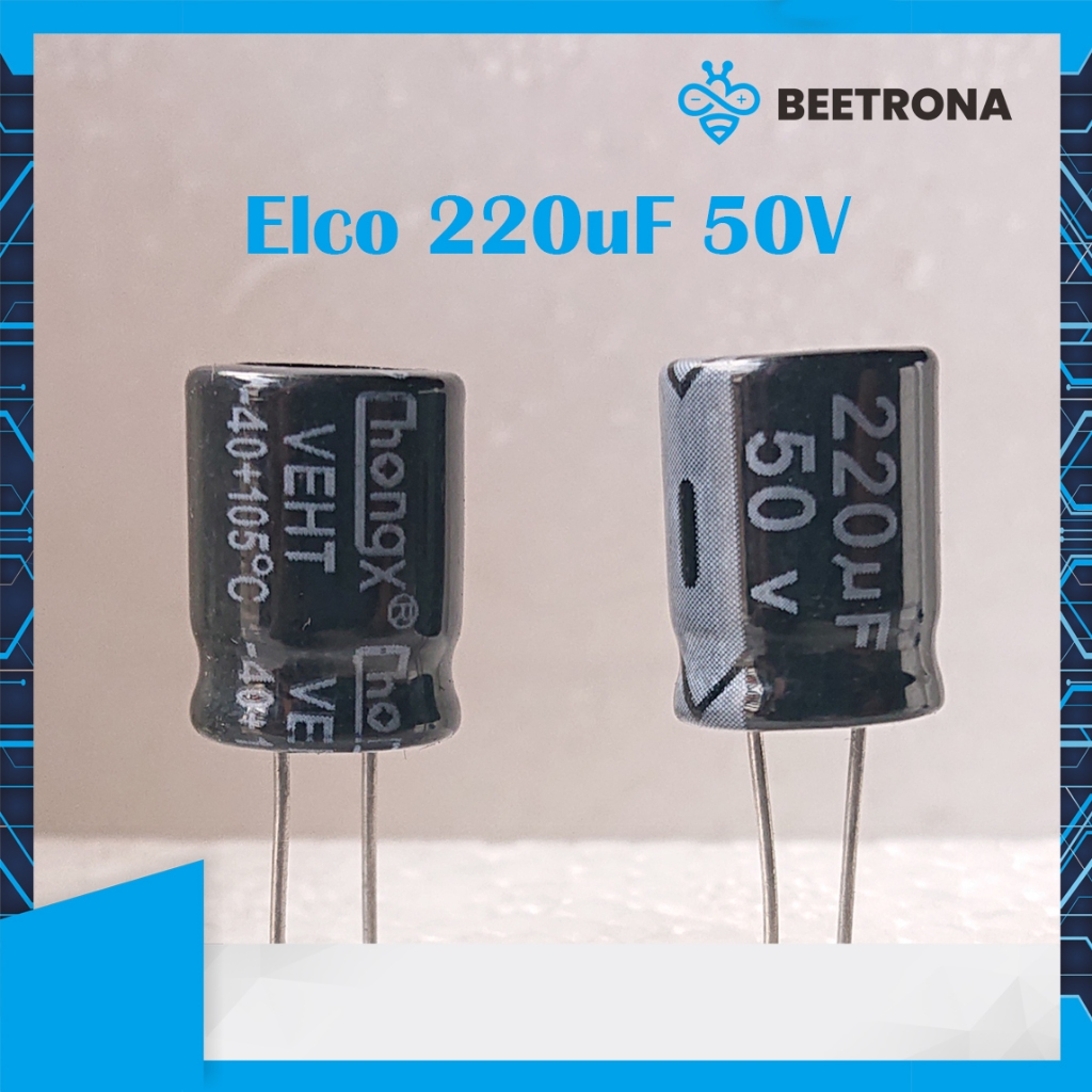 Jual Kapasitor Elco 220uF 50V 220 micro Farad Capacitor | Shopee Indonesia
