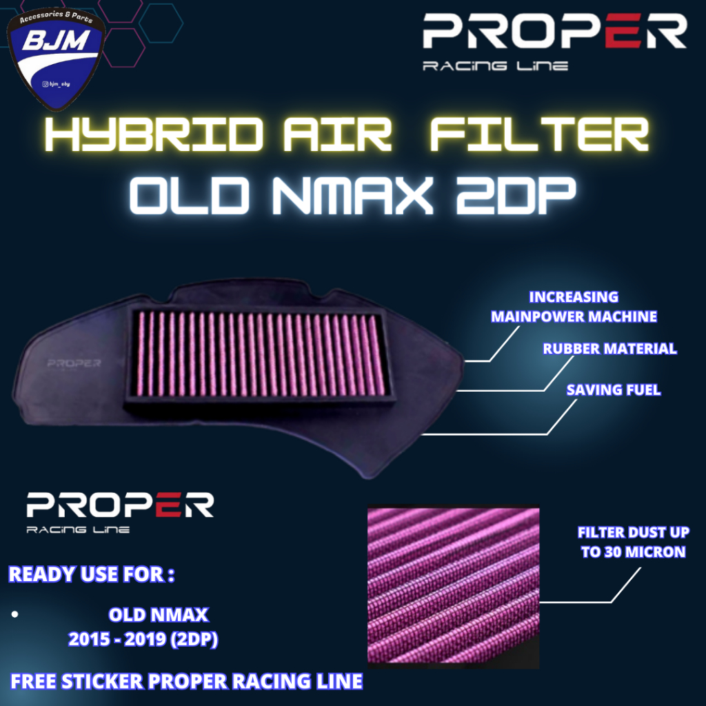 Jual AIR FILTER SARINGAN UDARA PROPER RACING LINE NMAX OLD NMAX 155 2DP ...