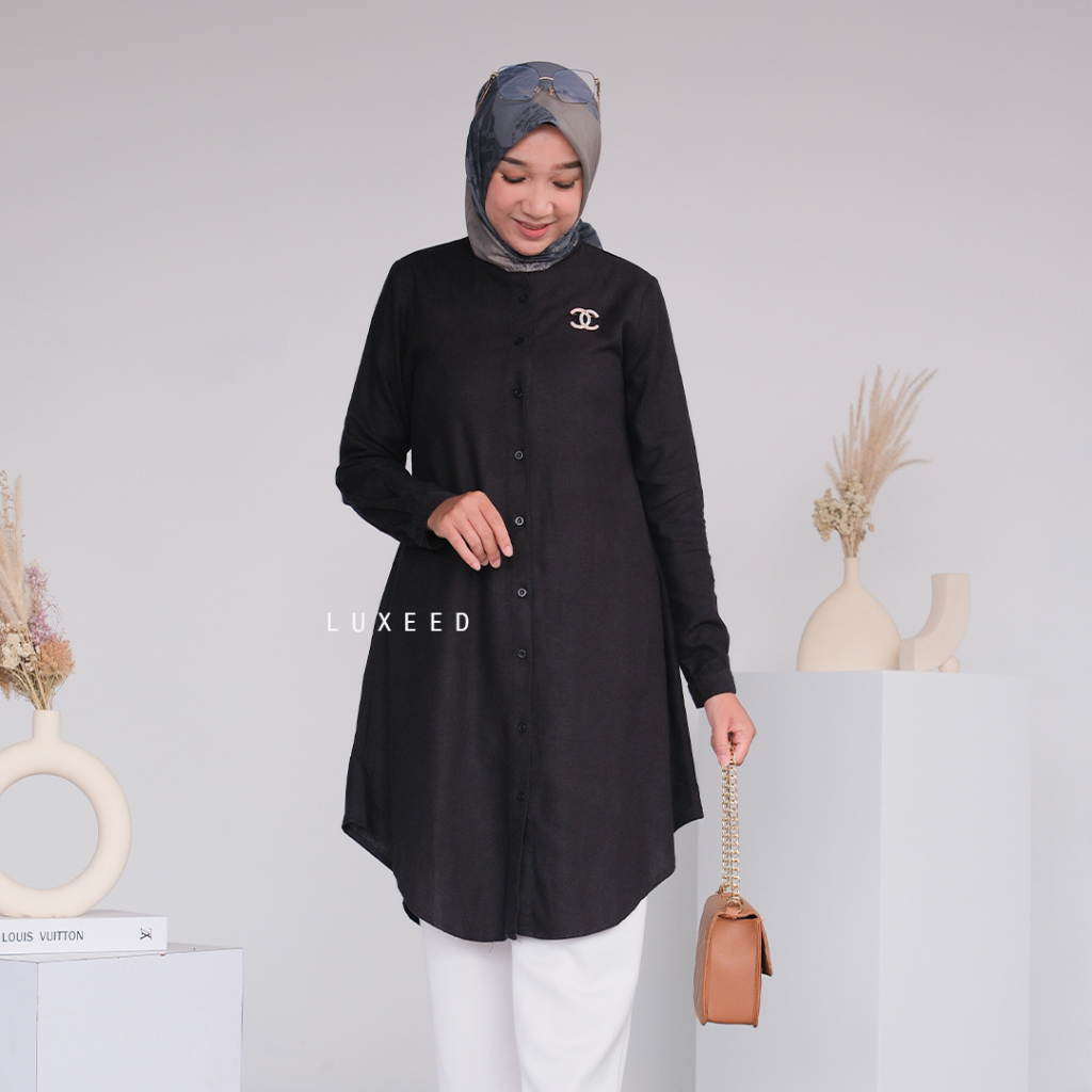 Jual tunik wanita terbaru tunik polos linen tunik simple tunik cantik ...
