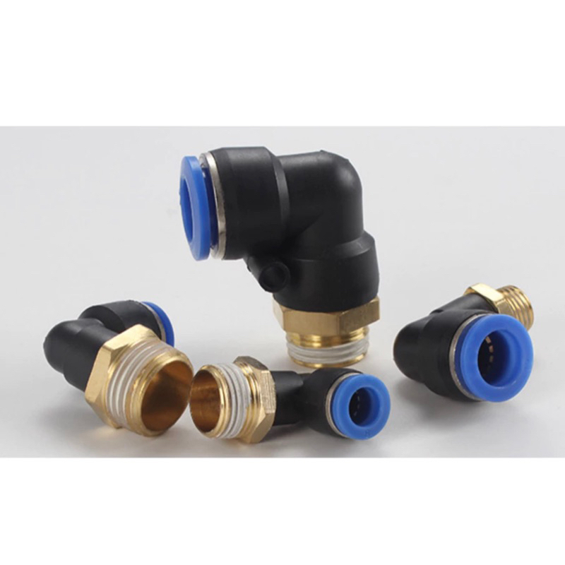 Jual FITTING PNEUMATIC ELBOW NEPPEL PNEUMATIC 1/4 SELANG 6MM PL 6-02 ...