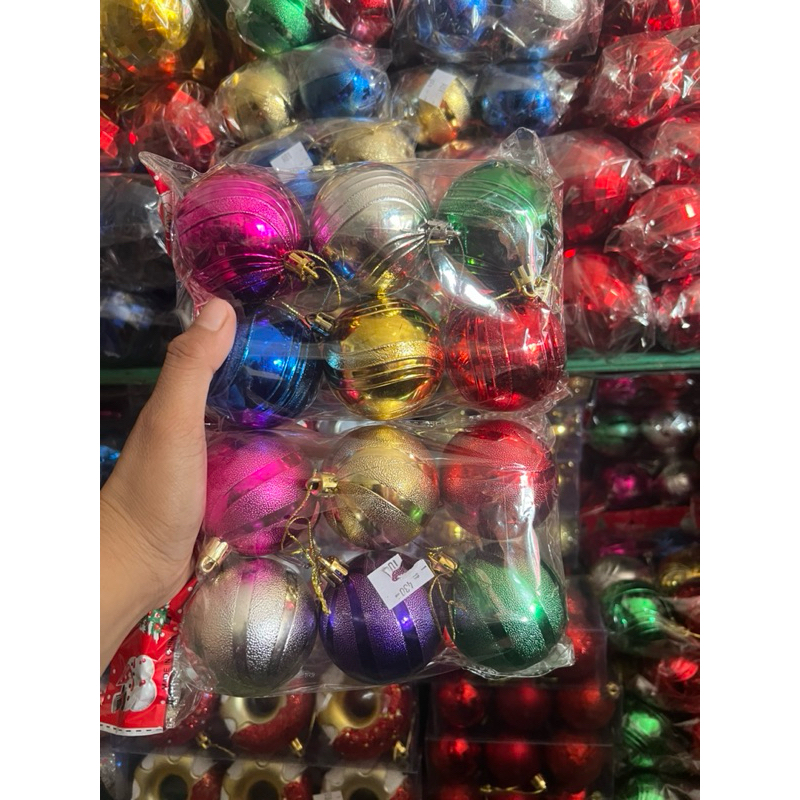 Jual Bola Natal Warna Warni | Bola Hiasan Pohon Natal | Bola Natal Unik ...
