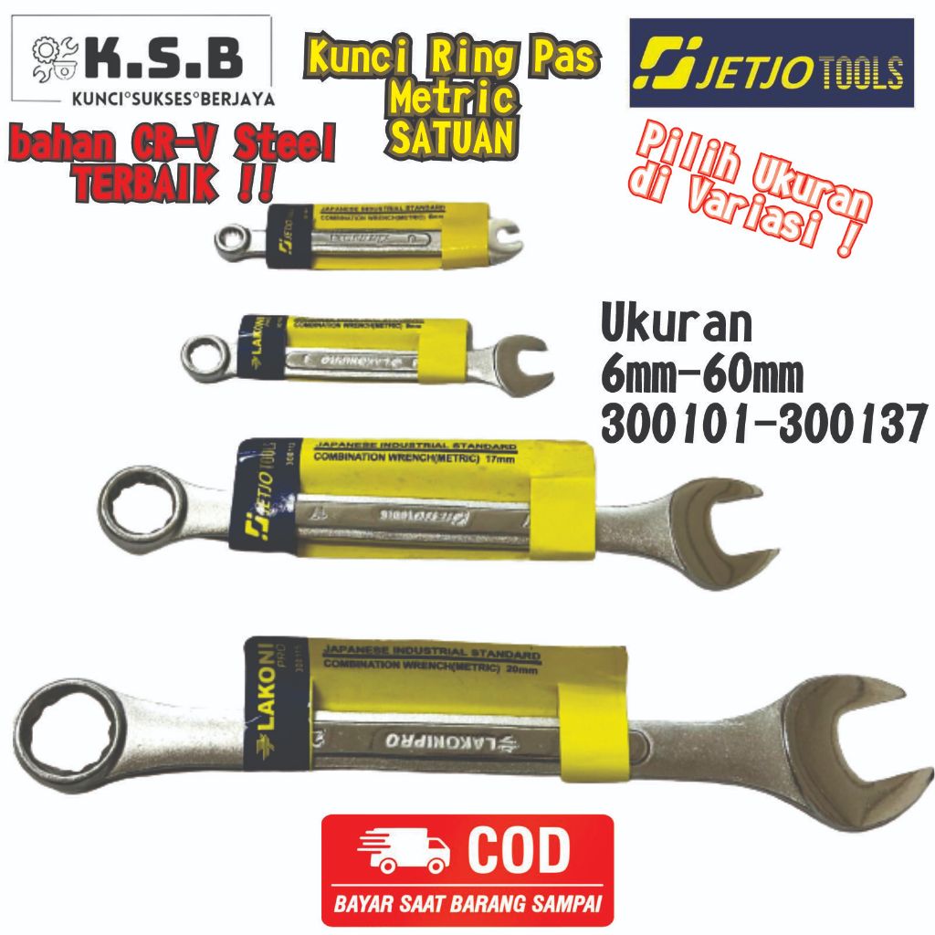 Jual Kunci Ring Pas / Pass Ring 6mm - 60mm/ Combinantion Wrench ...