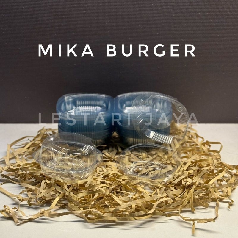 Jual Mika Burger Tray Hamburger Bening Transparan Tempat Burger Batagor ...