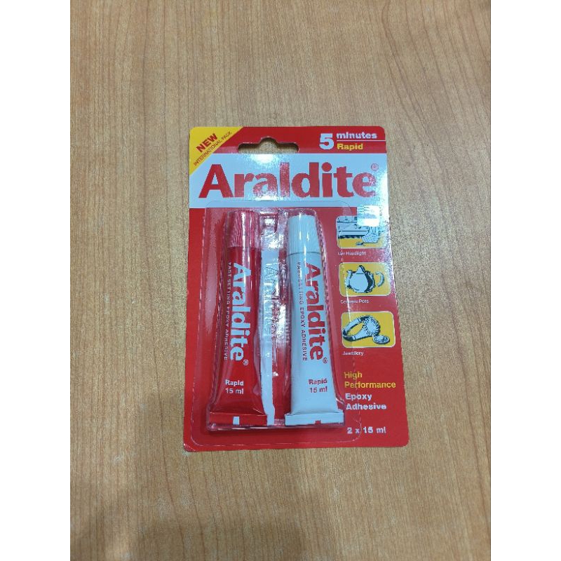 Jual ARALDITE MERAH Lem Epoxy Besi *ARALDITE Rapid 5 Menit MERAH 2 x ...