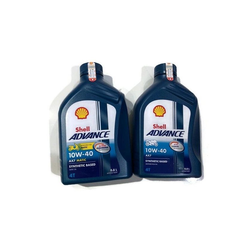 Jual Oli Mesin Motor 4T/Matic Shell Advance 10W-40 AX7 Synthetic Based ...