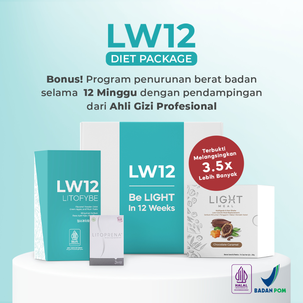 Jual LW12 PACKAGE | PAKET DIET 12 MINGGU | KONSULTASI AHLI GIZI ...