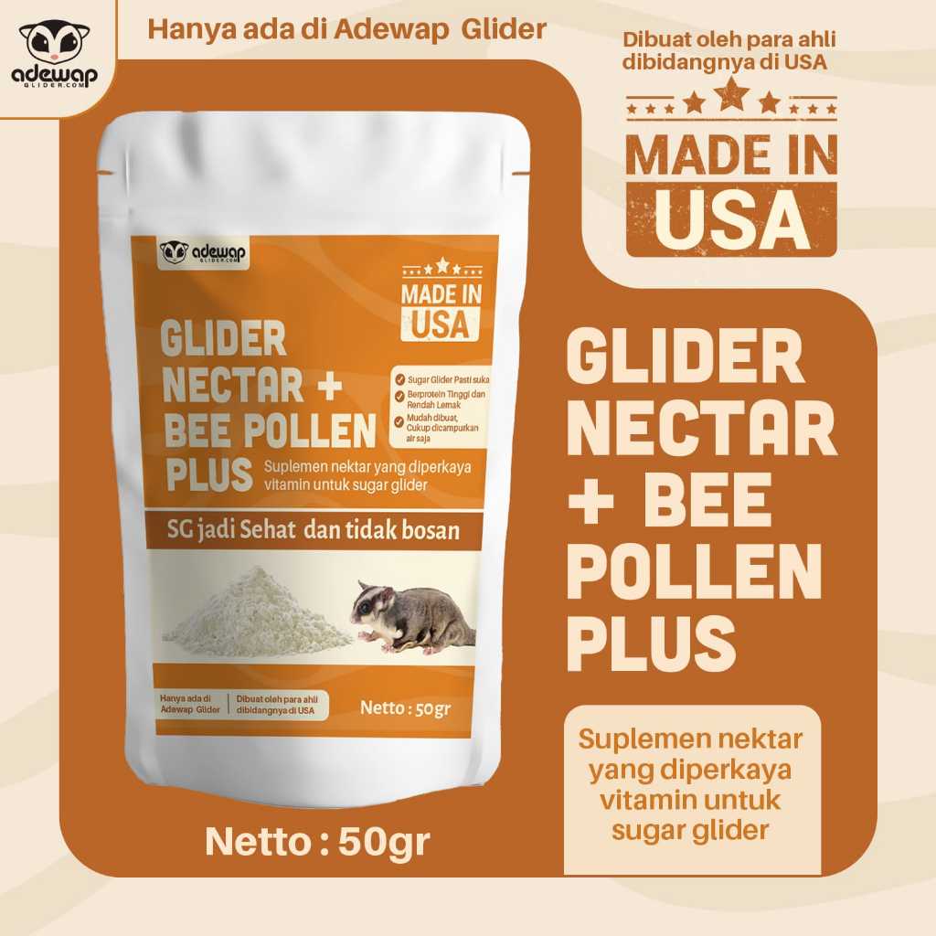 Jual GLIDER NECTAR , BEE POLLEN PLUS VITAMIN : NUTRISI ALAMI SUGAR ...