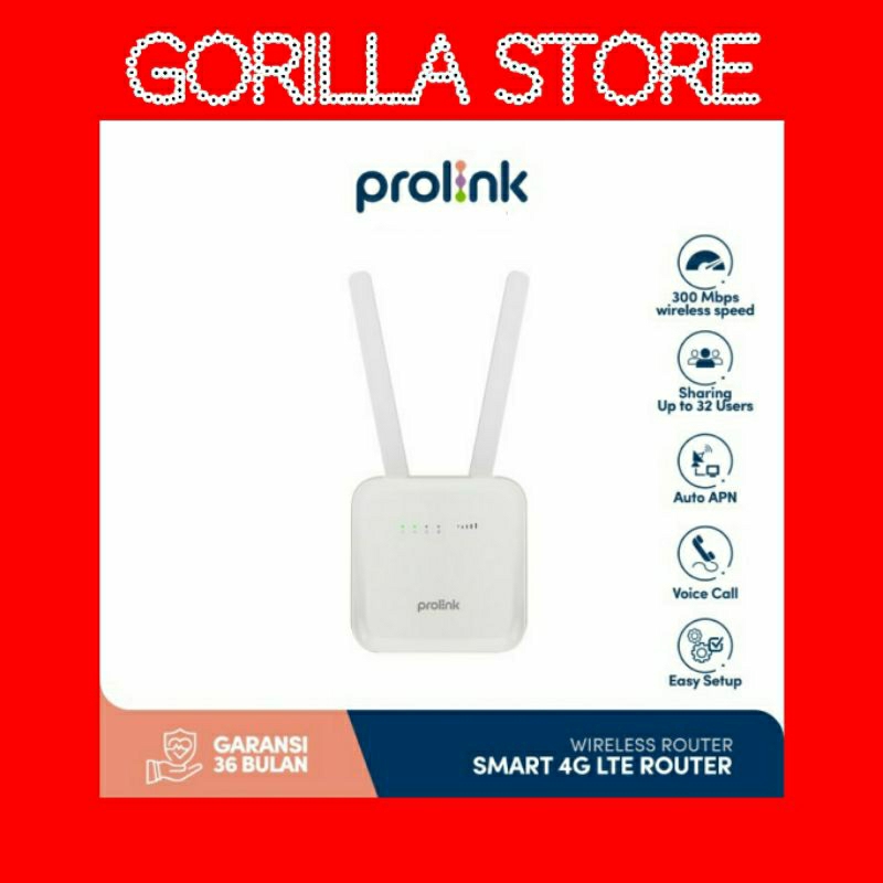 Jual Prolink Smart 4G LTE 300Mbps Wireless Router With Voice PRN3006L ...