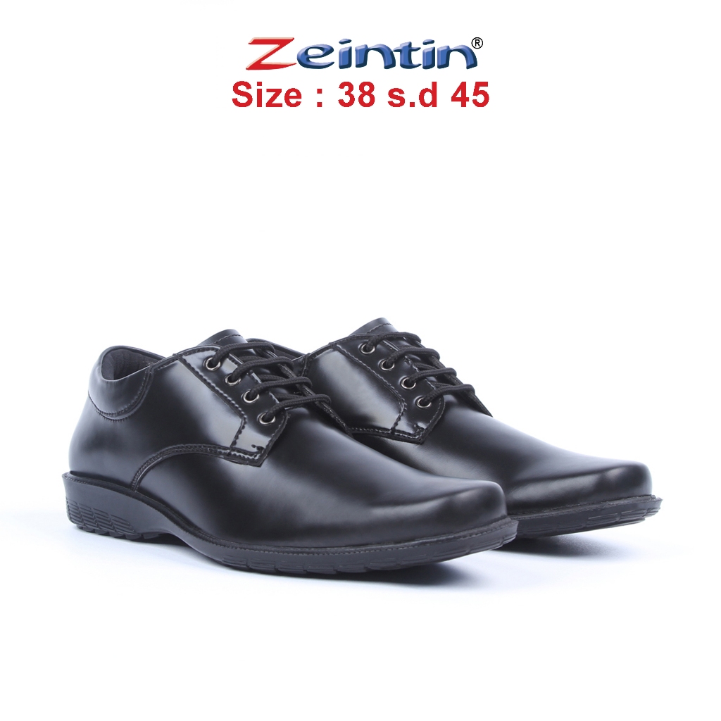 Jual Zeintin - Sepatu Pantofel Hitam Pria Formal Kantor Leather Swedian ...