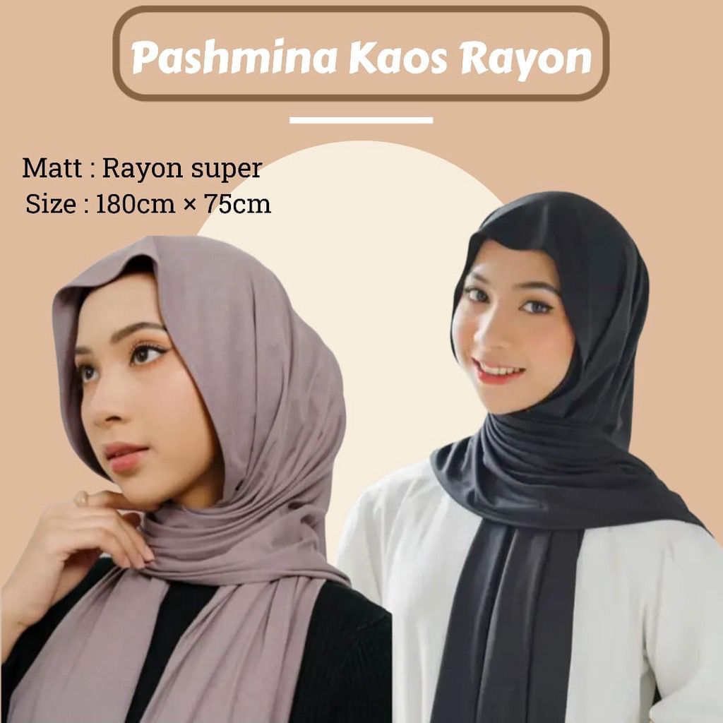 Jual PASHMINA KAOS RAYON| PASHMINA MELEYEOT KAOS RAYON SUPER | Shopee ...