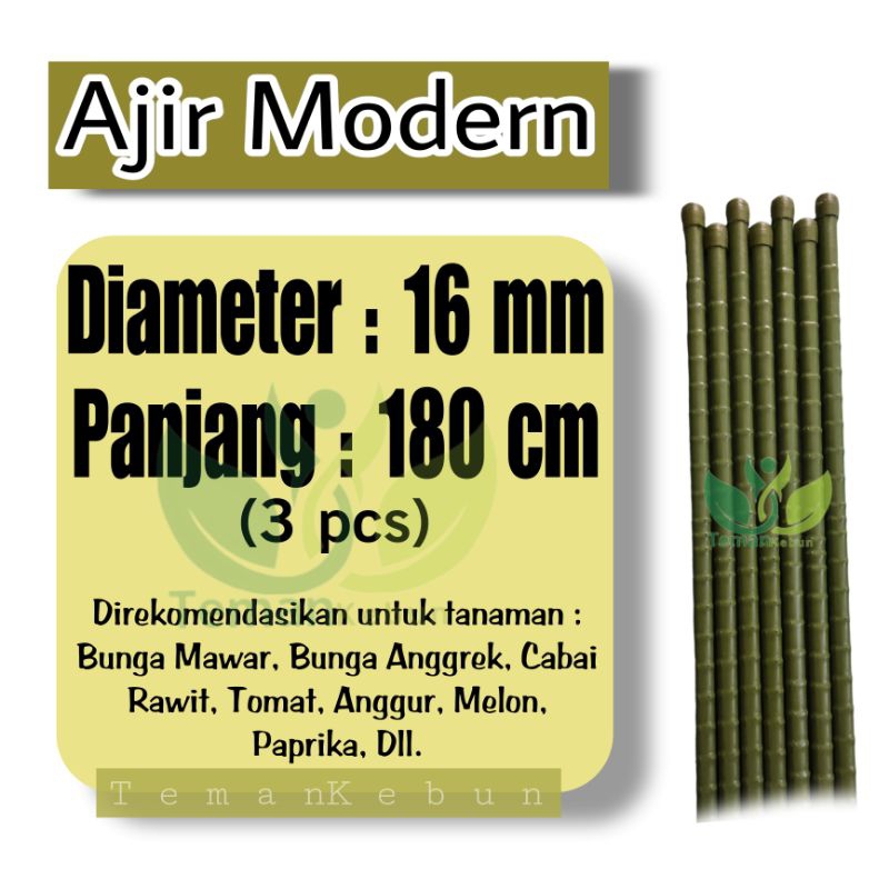 Jual AJIR MODERN 16 X 180 cm 3 BATANG TURUS LANJARAN RAMBATAN TANAMAN ...