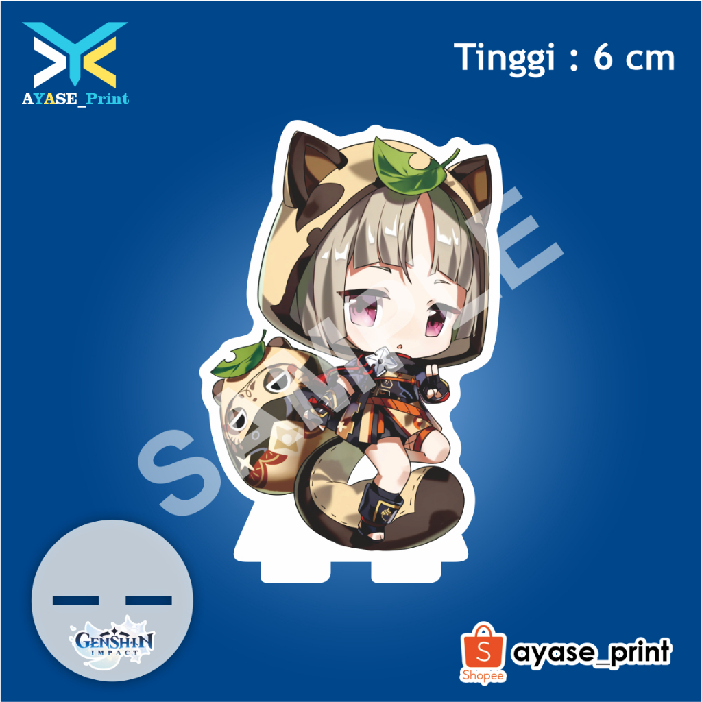 Jual Standee Akrilik Mini GENSHIN IMPACT CHIBI INAZUMA KARAKTER ...