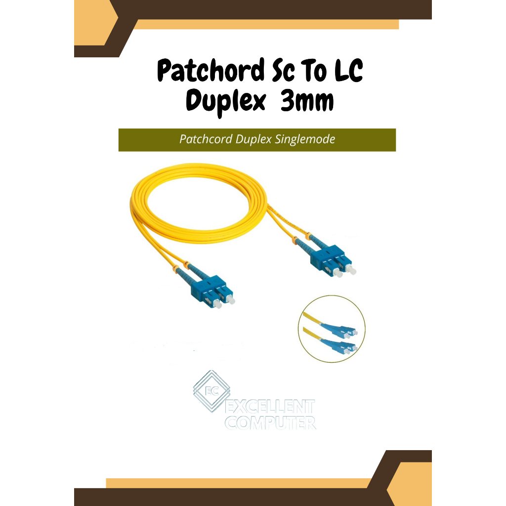 Jual Patchore / Patchcord SC To LC Duplex Singlemode | Shopee Indonesia