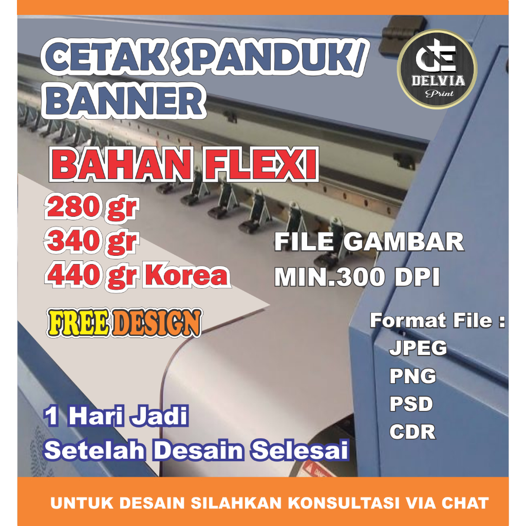 Jual Cetak Spanduk / Banner / Cetak Baliho / Backdrop - Flexi/Free Disain | Shopee Indonesia