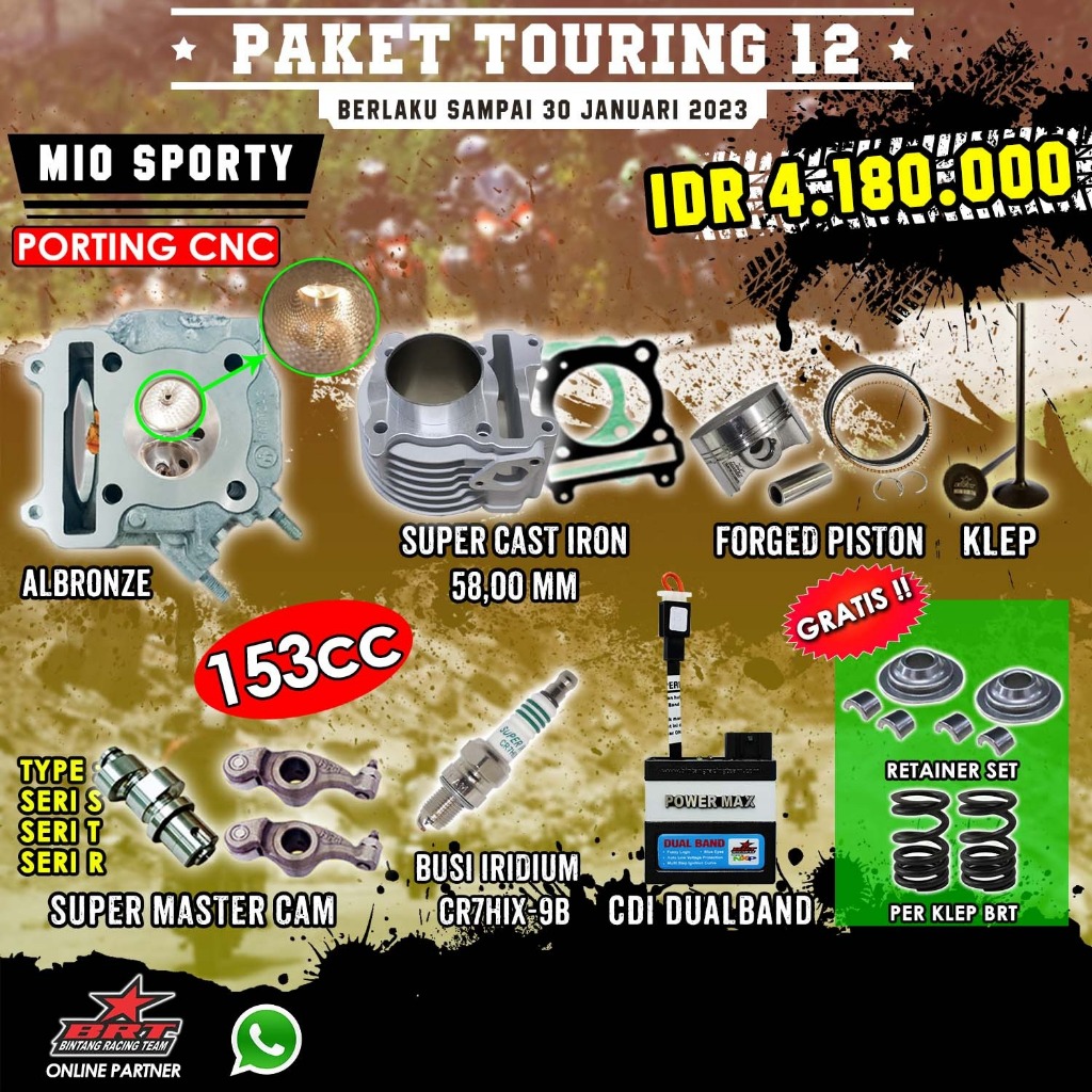 Jual PAKET BORE UP MIO SPORTY BRT | Shopee Indonesia