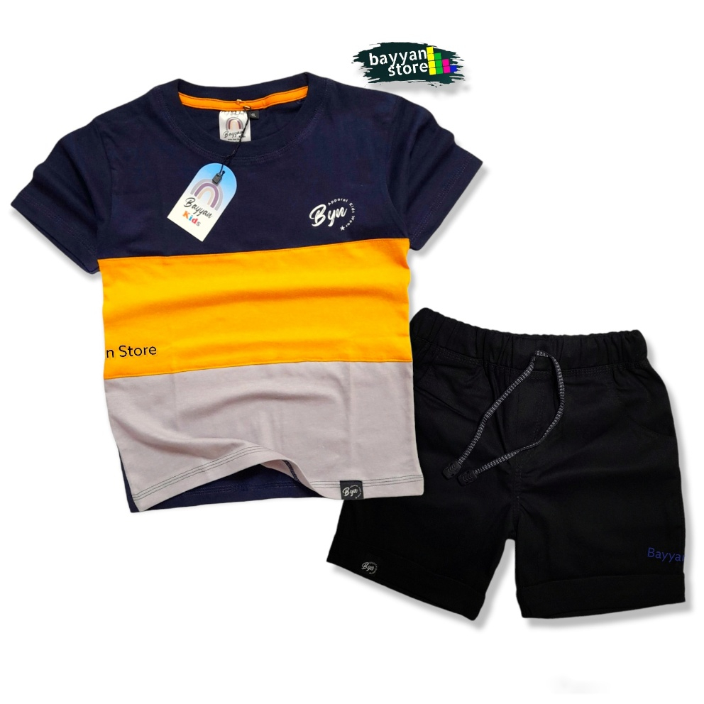 Jual Byyn Stelan Anak Laki Laki Umur 1 - 8 Tahun Cotton 30s | Shopee ...