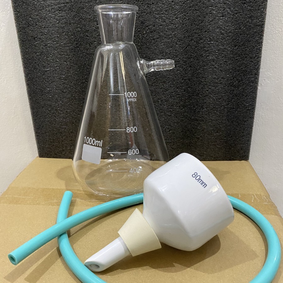Jual Set Buchner 80 mm with Filtering Flask 1000 ml Vacuum Filtration ...
