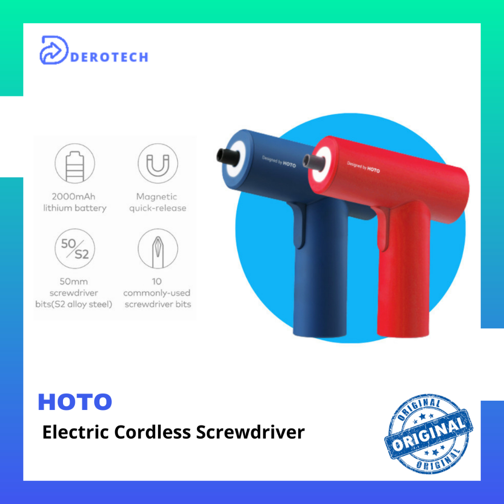 Jual HOTO Electric Cordless Screwdriver 3.6V Type C LED Light | Shopee ...