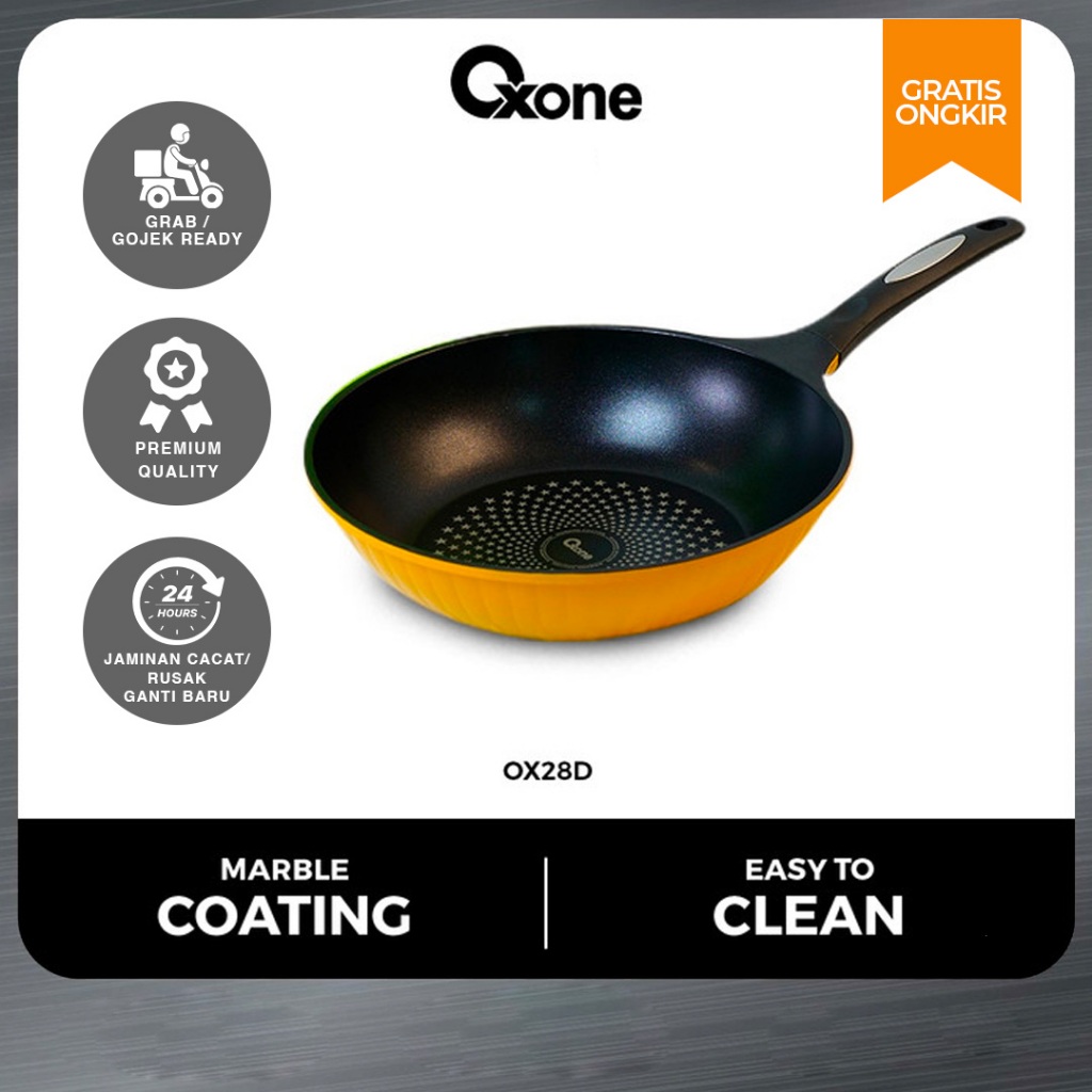 Jual Oxone OX28D Fry Pan 28cm Marble Coating | Shopee Indonesia