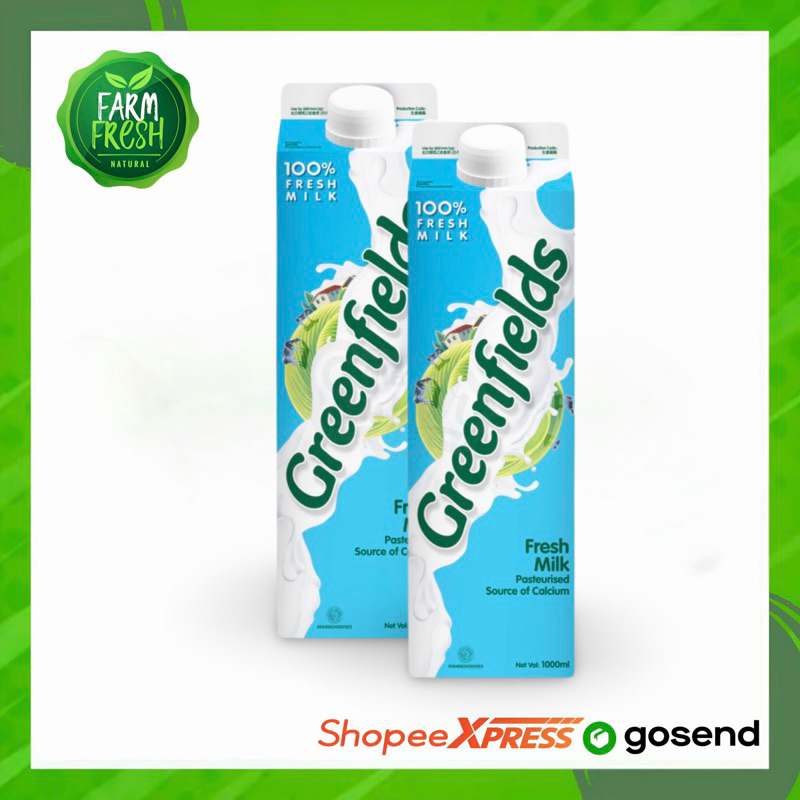 Jual Susu Fresh Milk UHT Greenfields Full Cream 1L | Shopee Indonesia