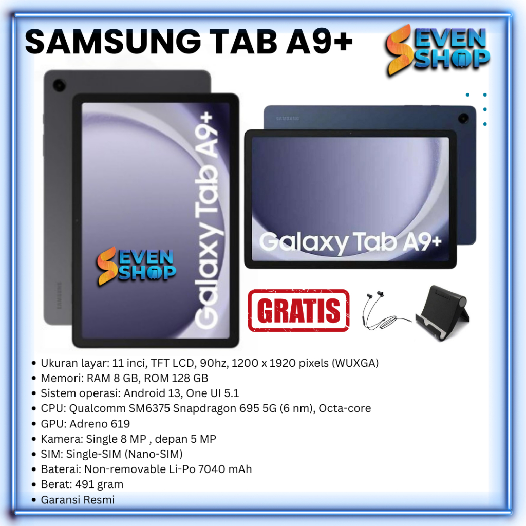 Jual Tablet tab Galaxy Tab A9+ 5g - Garansi Resmi - 8gb/128gb 4/64gb | Shopee Indonesia