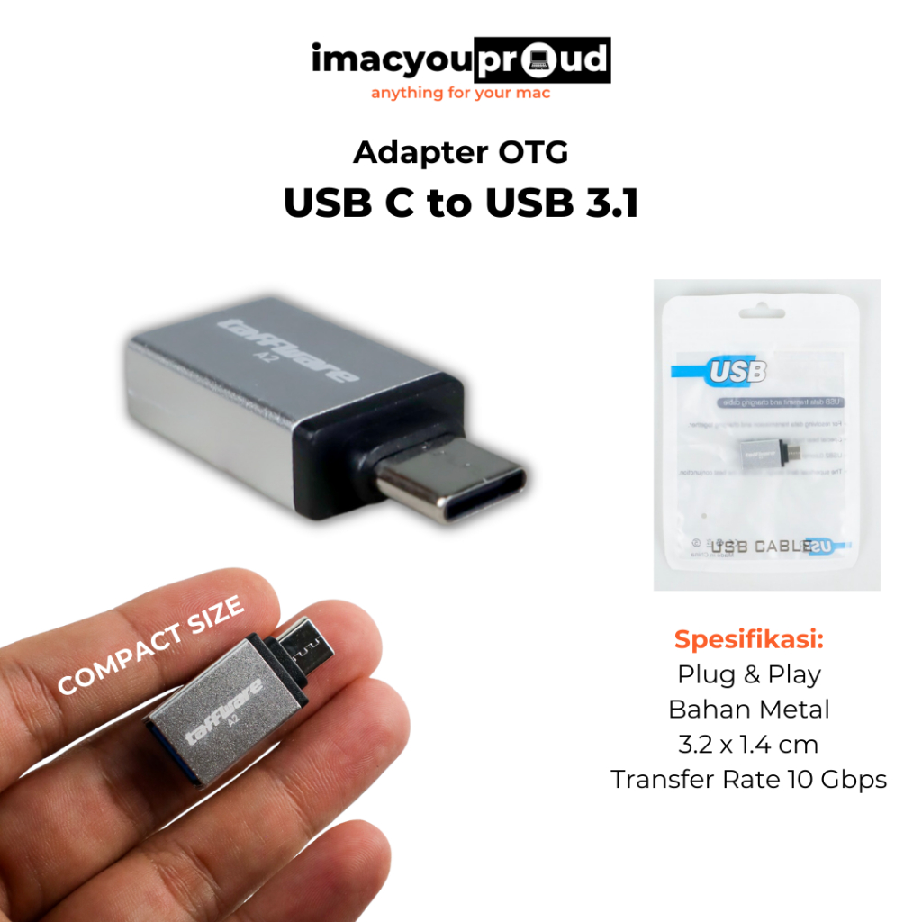 Jual Adapter USB Type C to USB 3.1 OTG for Macbook Air Pro M1 M2 iPad ...