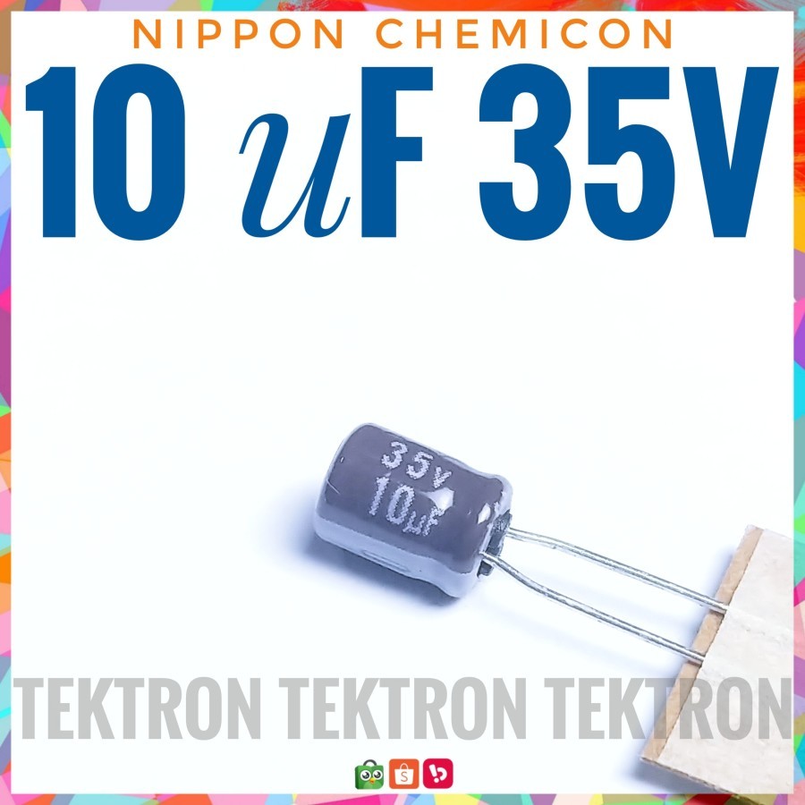 Jual Nippon Chemicon 10uF 35V Elko Elco Asli ORI | Shopee Indonesia