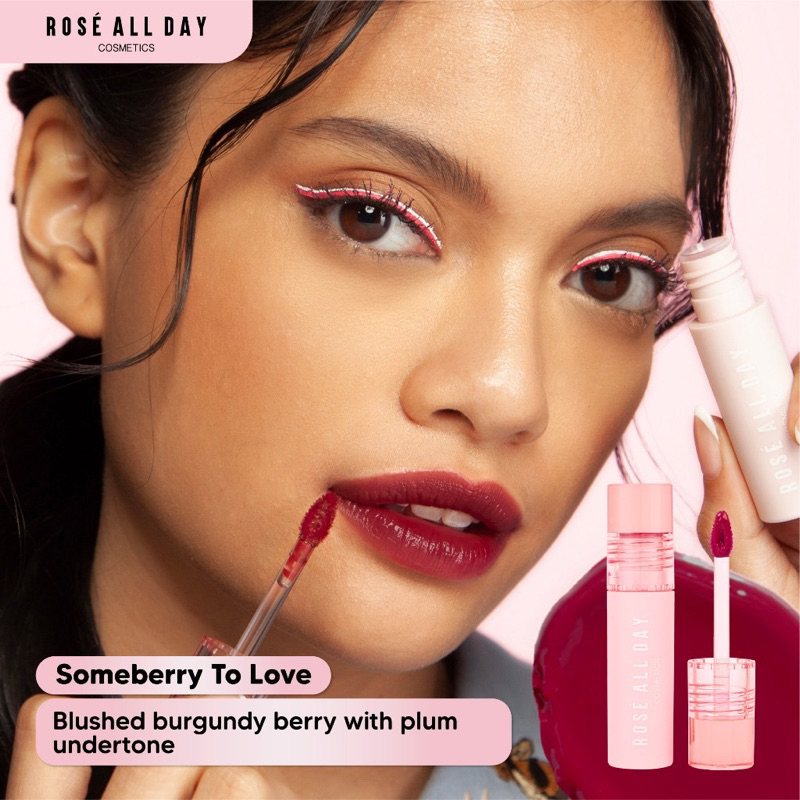Jual Rose All Day Plush Lip Tint Original - Liptint Gloss Original BPOM ...